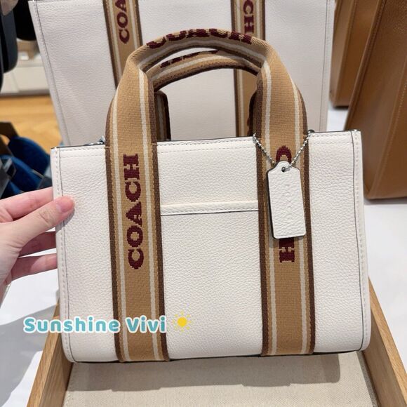 Coach | Bags | Coach Outlet Smith Tote Bag 24 Car77 Silver Chalk Multi ...